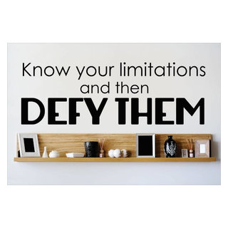 Decal, Know Your Limitations And Then Defy Them, 8x30", 8X30 ...