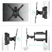 ONKRON TV Wall Mount Bracket Full Motion 32" – 55 Inch Screens up to 77 ...