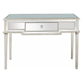 Silver Leaf Antiqued Console Table - Traditional - Console Tables - by ...