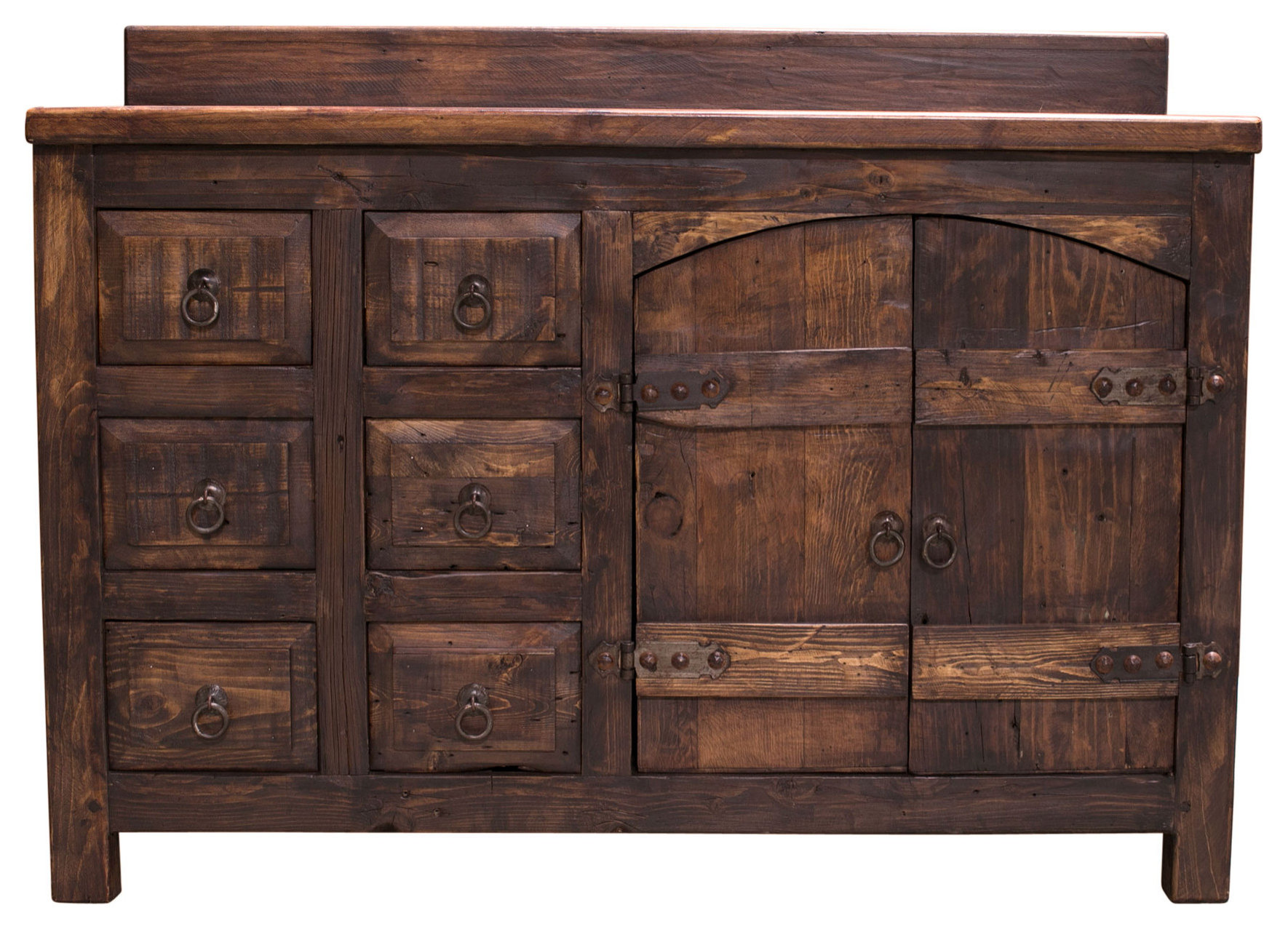 Henderson Old World Vanity, 60"x22"x36" - Rustic - Bathroom Vanities ...