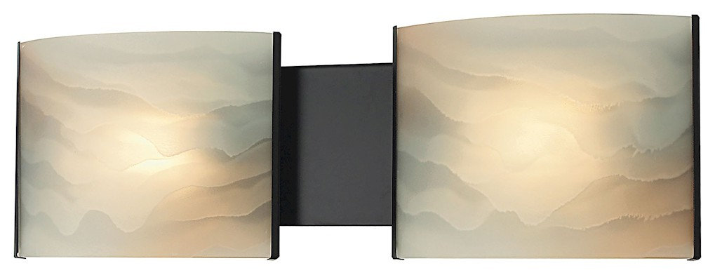 Pannelli Vanity, 2-Light Lamps, Honey Alabaster Glass, Oil Rubbed ...