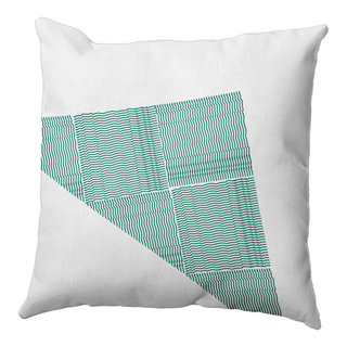 Triangles & Squares Polyester Indoor/Outdoor Pillow, 18"x18 ...