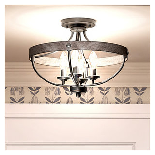 Luxury French Country Ceiling Light, Charcoal, UHP3441 - Traditional ...