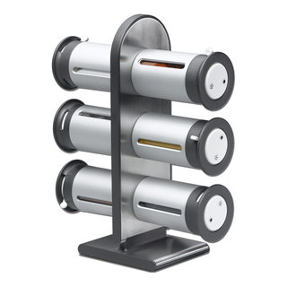 Zevro Zero Gravity Magnetic 6 Canister Spice Stand - Transitional ...
