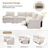 Modern L-Shaped Sofa, Recliner Design With Storage Box & Cup Holders ...
