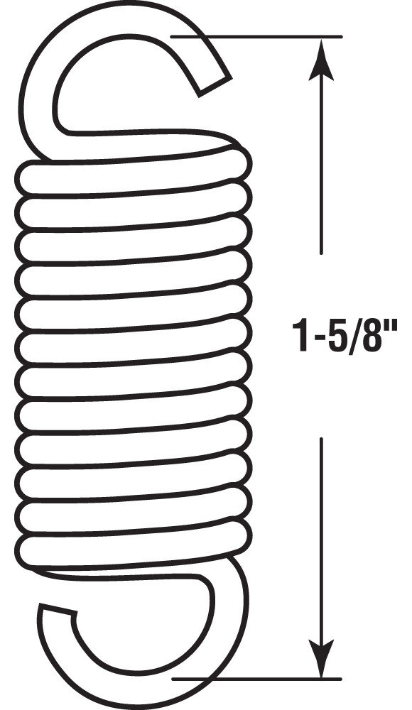 Spring, Extension, 1/2"x1-5/8" - .080 Dia, Single Loop, Open ...