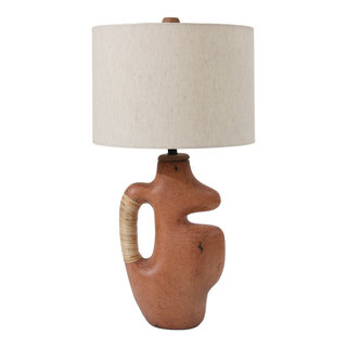 Ecomix, 23"h Abstract Table Lamp, Terracotta - Southwestern - Table ...