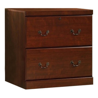 Pemberly Row 2Drawers Lateral Cherry Wood Filing Cabinet Easy Assembly - Transitional - Filing ...