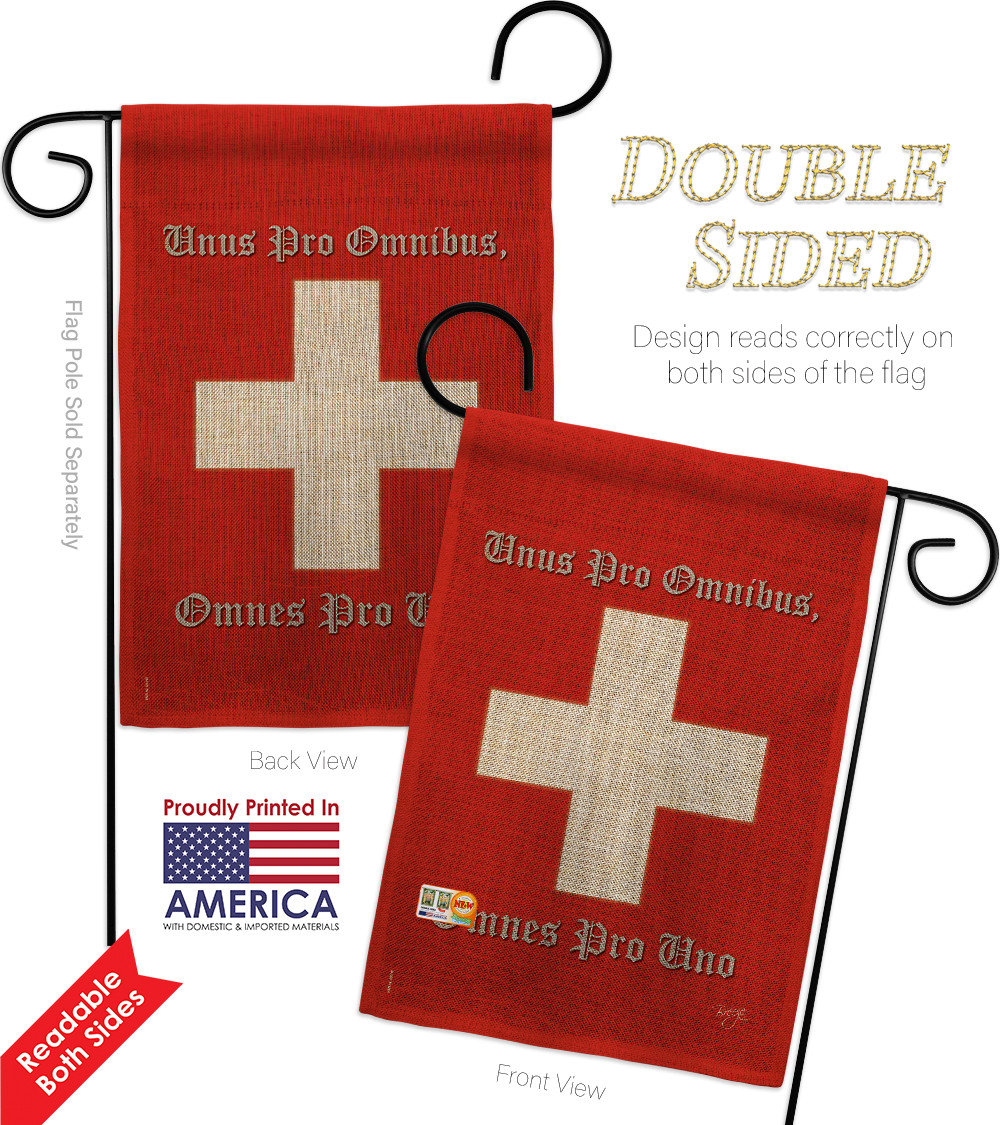 Swiss Flags of the World Nationality Garden Flag, 13" X 18.5" X 0.1 ...
