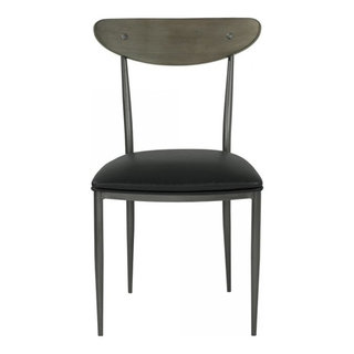Armen Living Davis Faux Leather Dining Side Chairs, Set of 2 ...