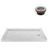 Streamline 60"x36" Corner Acrylic Shower Base - Modern - Shower Pans ...