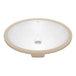 KRAUS Elavo 19.25 in. Oval Porcelain Ceramic Undermount Bathroom Sink ...