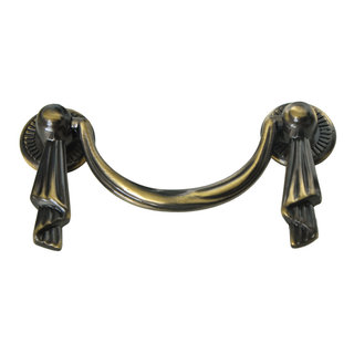Utopia Alley Lauren Drop Pull, 2.5" Center To Center, Antique Brass ...