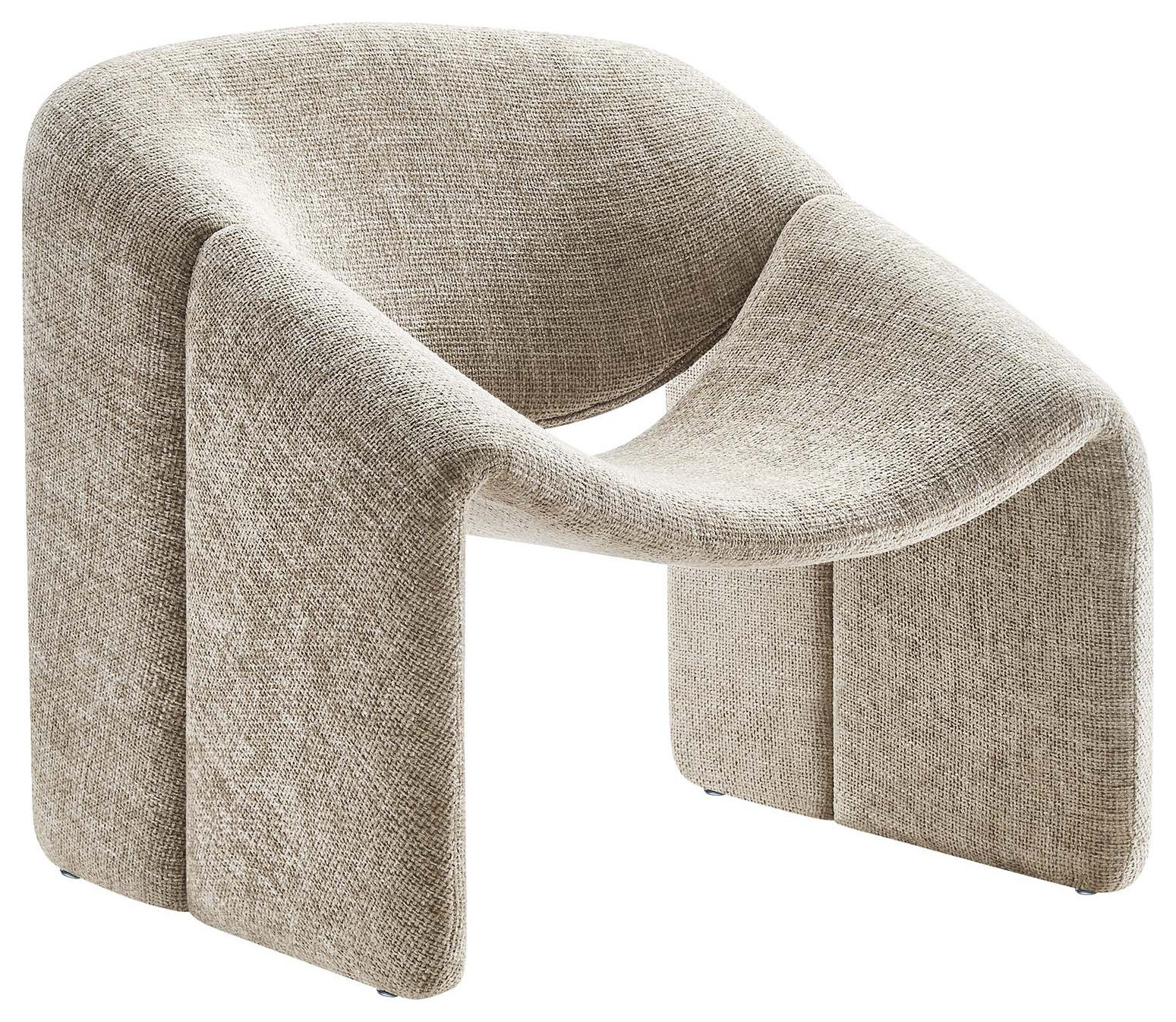 Vivi Chenille Upholstered Accent Chair - Khaki - Transitional ...