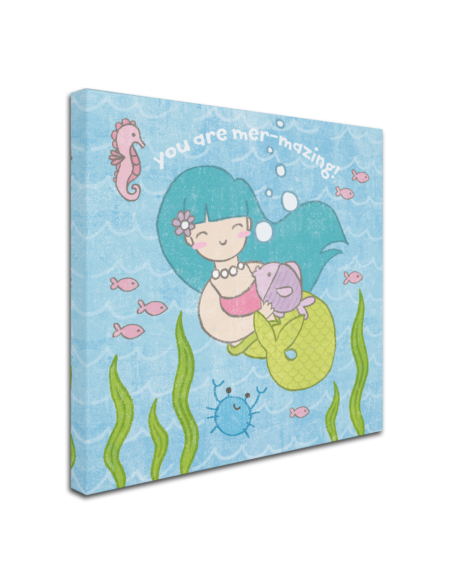 Moira Hershey 'Magical Mermaid II' Canvas Art, 18"x 18" - Beach Style ...