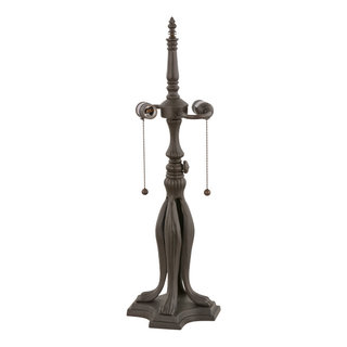 26" High Long-Legged Lionfoot 2 Light Table Base - Traditional - Lamp ...
