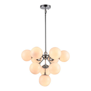Glass Orb Shades Light Fixture - Midcentury - Chandeliers - by Design ...