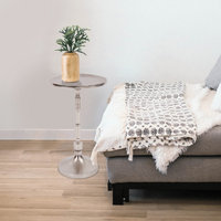 Candlestick Nickel Martini Table - Transitional - Side Tables And End ...