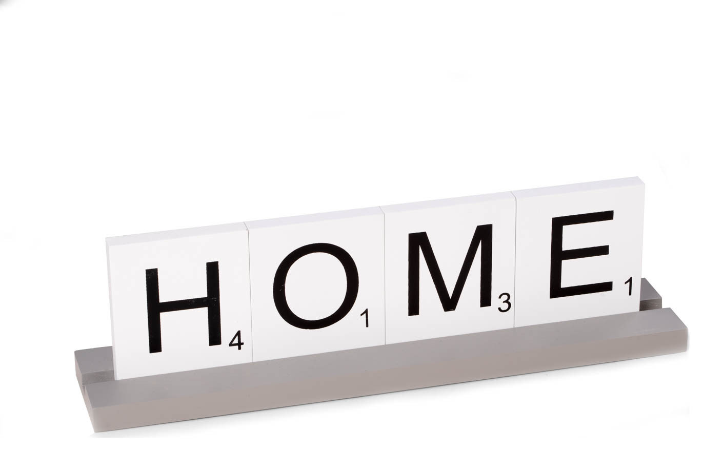 Home Scrabble Letter Tile Wooden Sign - Contemporary - Decorative ...