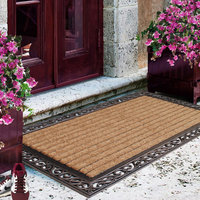 Rubber and Coir Molded Large Double Door Mat, Copper Finish, 30"X48 ...