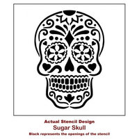 Sugar Skull Wall Art Stencil Trendy Easy Stencils, Small - Contemporary ...