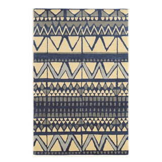 Linon Aspire Comp Hand Tufted Wool 5'x8' Rug in Ivory, 5' x 8 ...