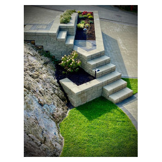 Allan Block Stairs and Driveway - Traditional - Landscape - Vancouver ...