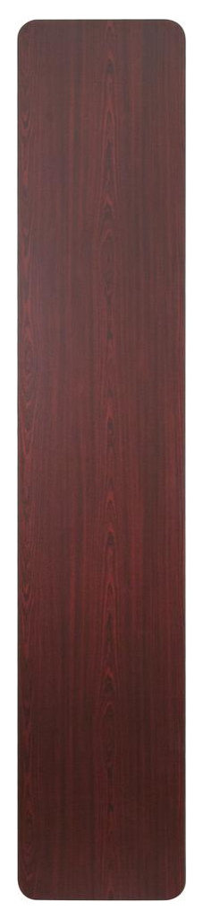 8-Foot Mahogany Melamine Laminate Folding Training Table - Contemporary ...