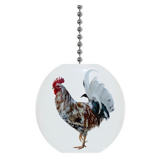 Multi-Colored Rooster Ceiling Fan Pull - Farmhouse - Ceiling Fan ...