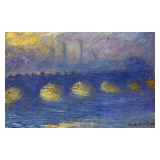 Claude Oscar Monet Waterloo Bridge Overcast Weather Wall Decal, 18x27 ...