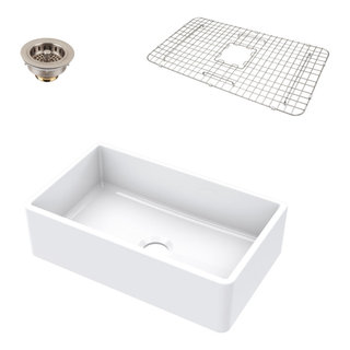 Thompson Traders KSA-404FC Fireclay 30" Farmhouse Single Basin ...