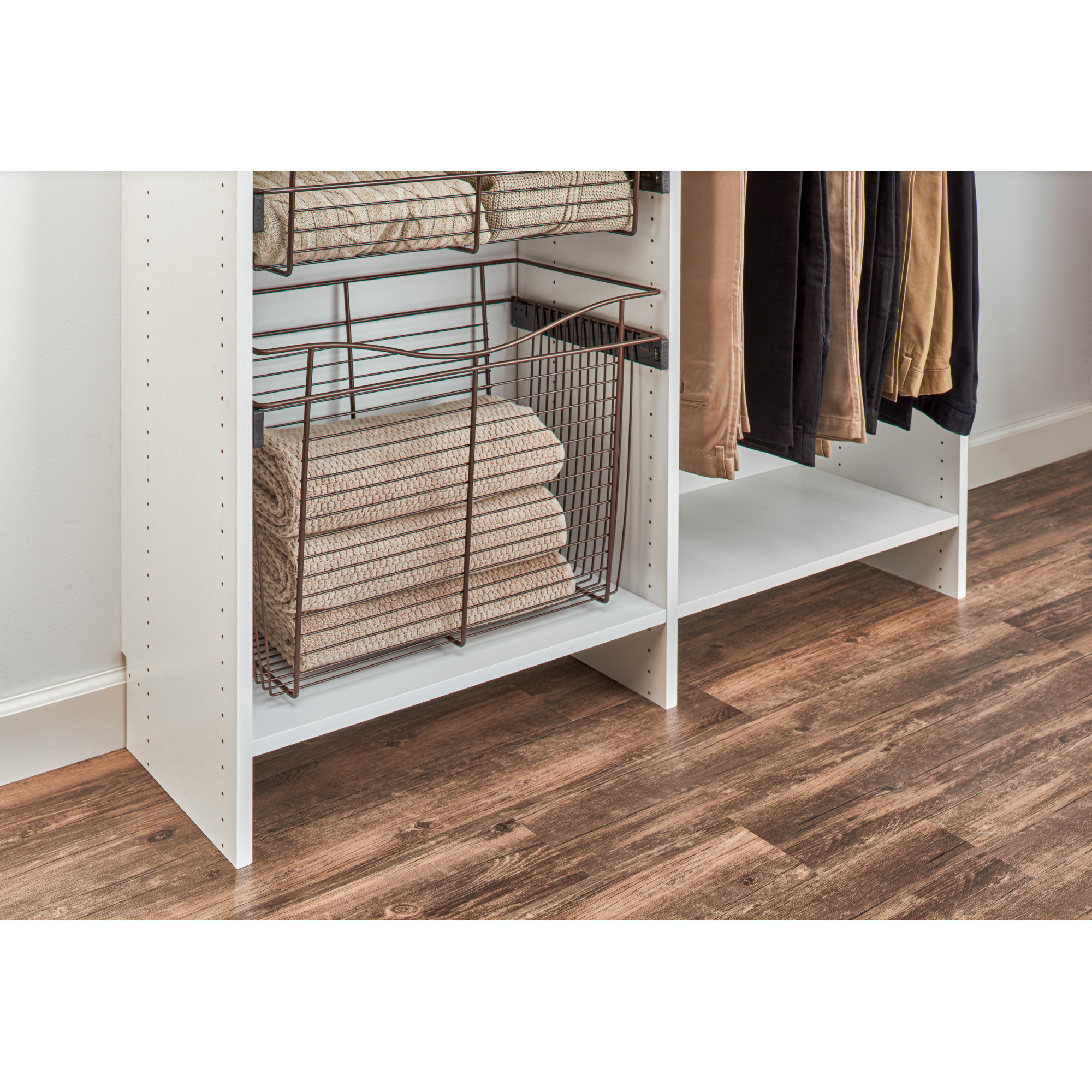 Closet Basket for Custom Closet Systems, 24Wx20Dx18H" - Transitional ...