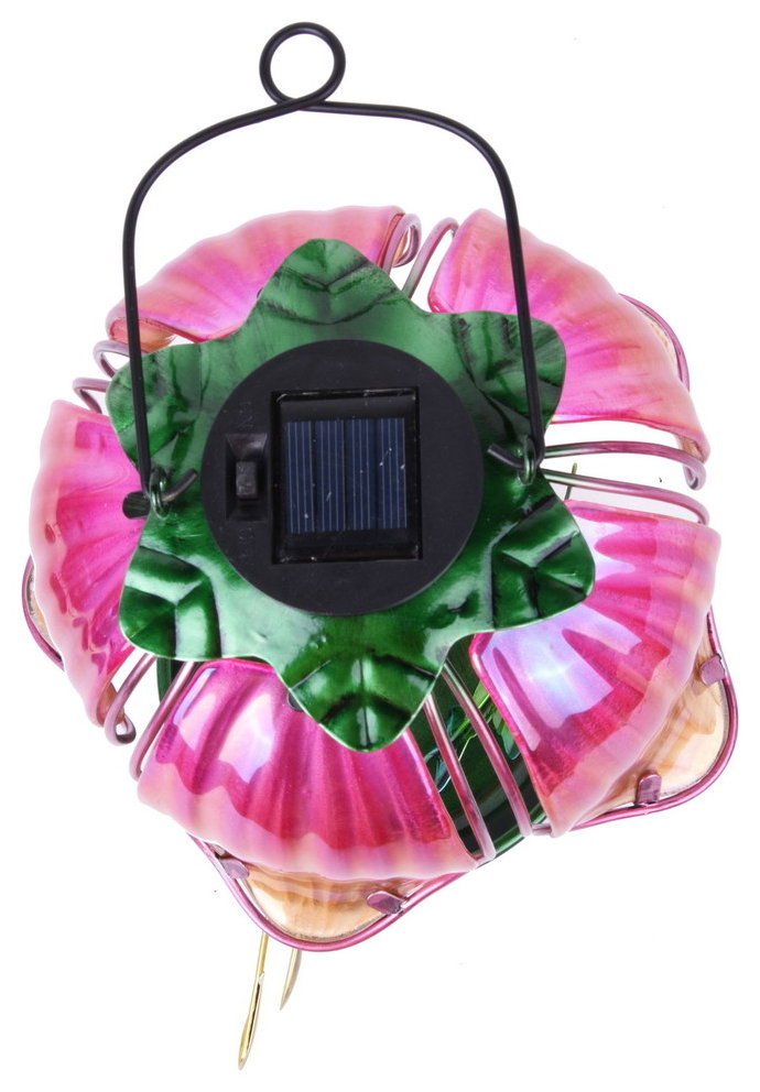 Solar Lighted Hanging Hummingbird Feeder - Tropical - Bird Feeders - by ...