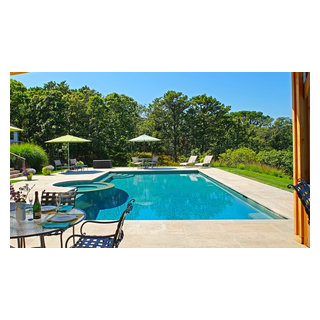 Irish Mist Pebble Sheen w/ Phoenicia Buff Granite Surround - Pool ...