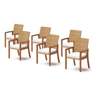 Mili 6 Pieces Sunbrella Outdoor Patio Dining Chairs - Tropical ...