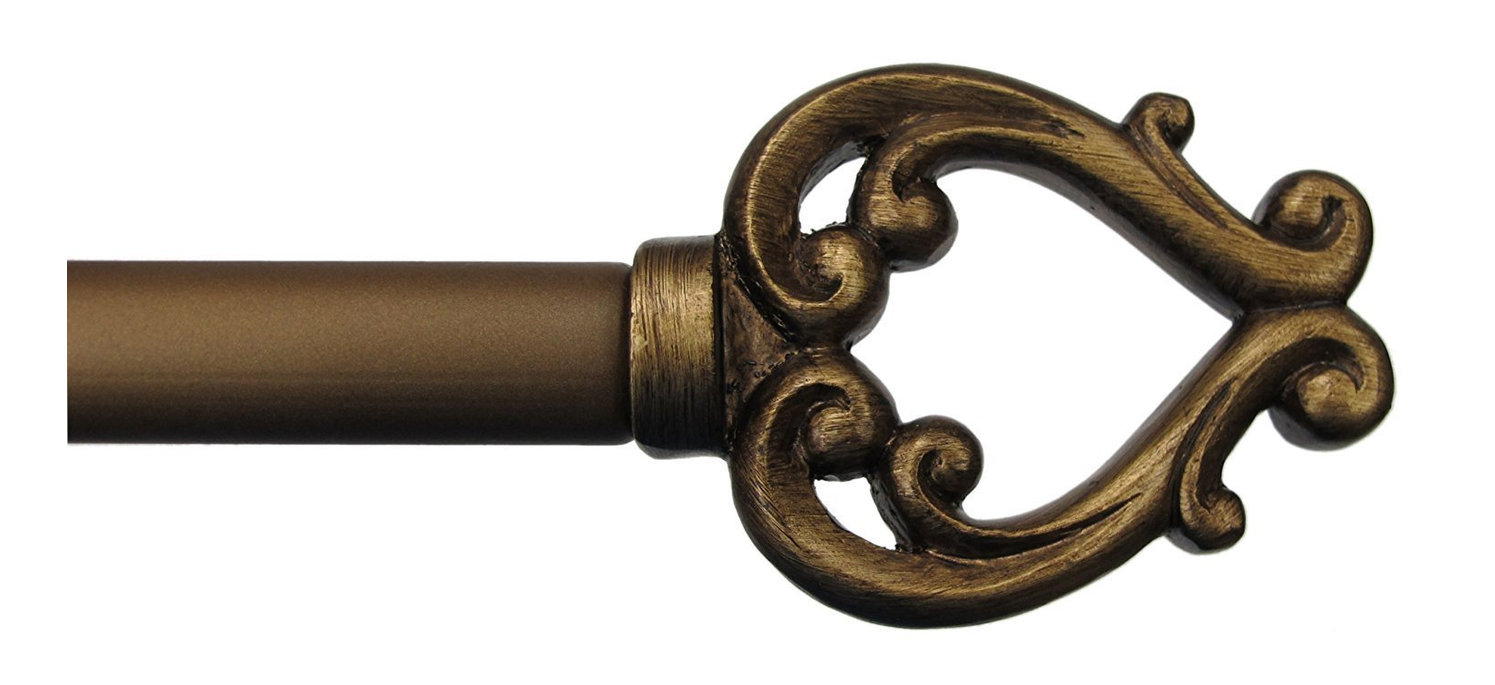 Key Curtain Rod, 48"-84" - Mediterranean - Curtain Rods - by Urbanest ...