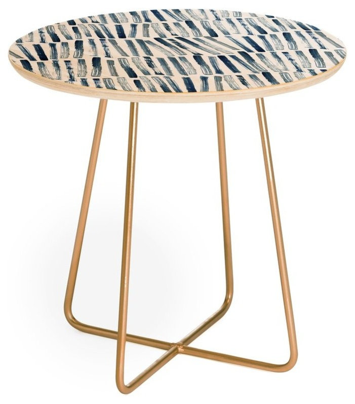 Deny Designs Dash And Ash Strokes and Waves Round Side Table ...