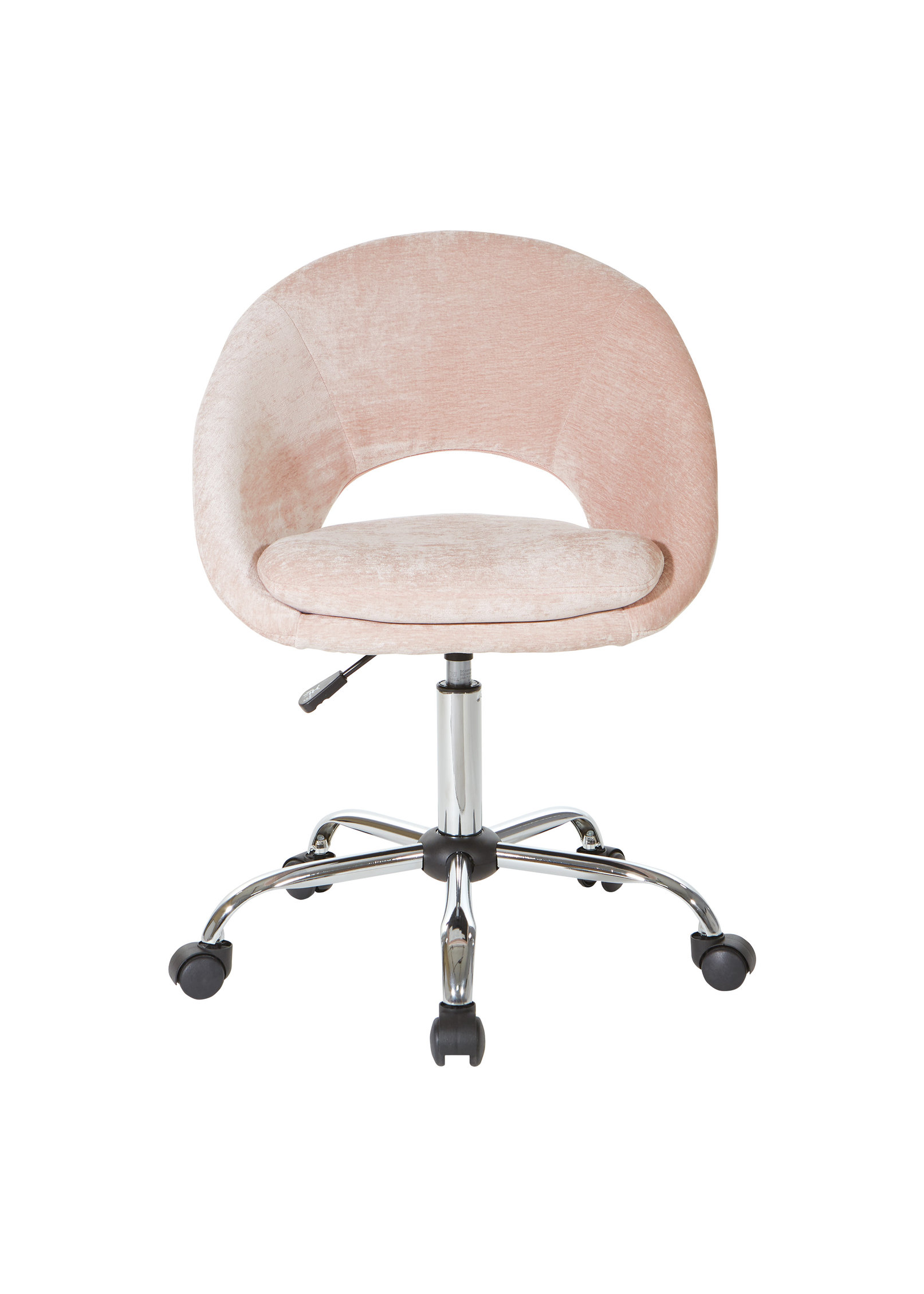 Milo Office Chair, Royal Velvet Fabric With Chrome Base - Contemporary ...