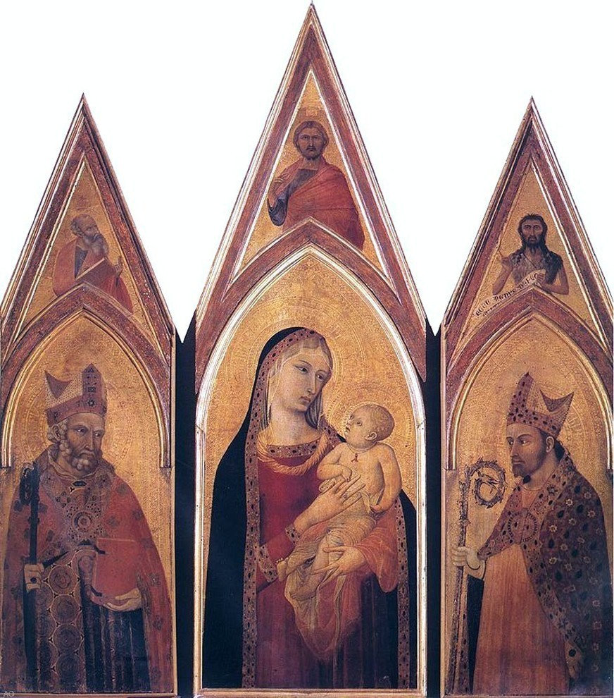 Ambrogio Lorenzetti Altarpiece of St Proculus 20"x25" Premium Canvas ...
