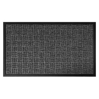 Yvan Modern Grey Checkerboard Outdoor Front Door Mat, Durable 30"x18 ...