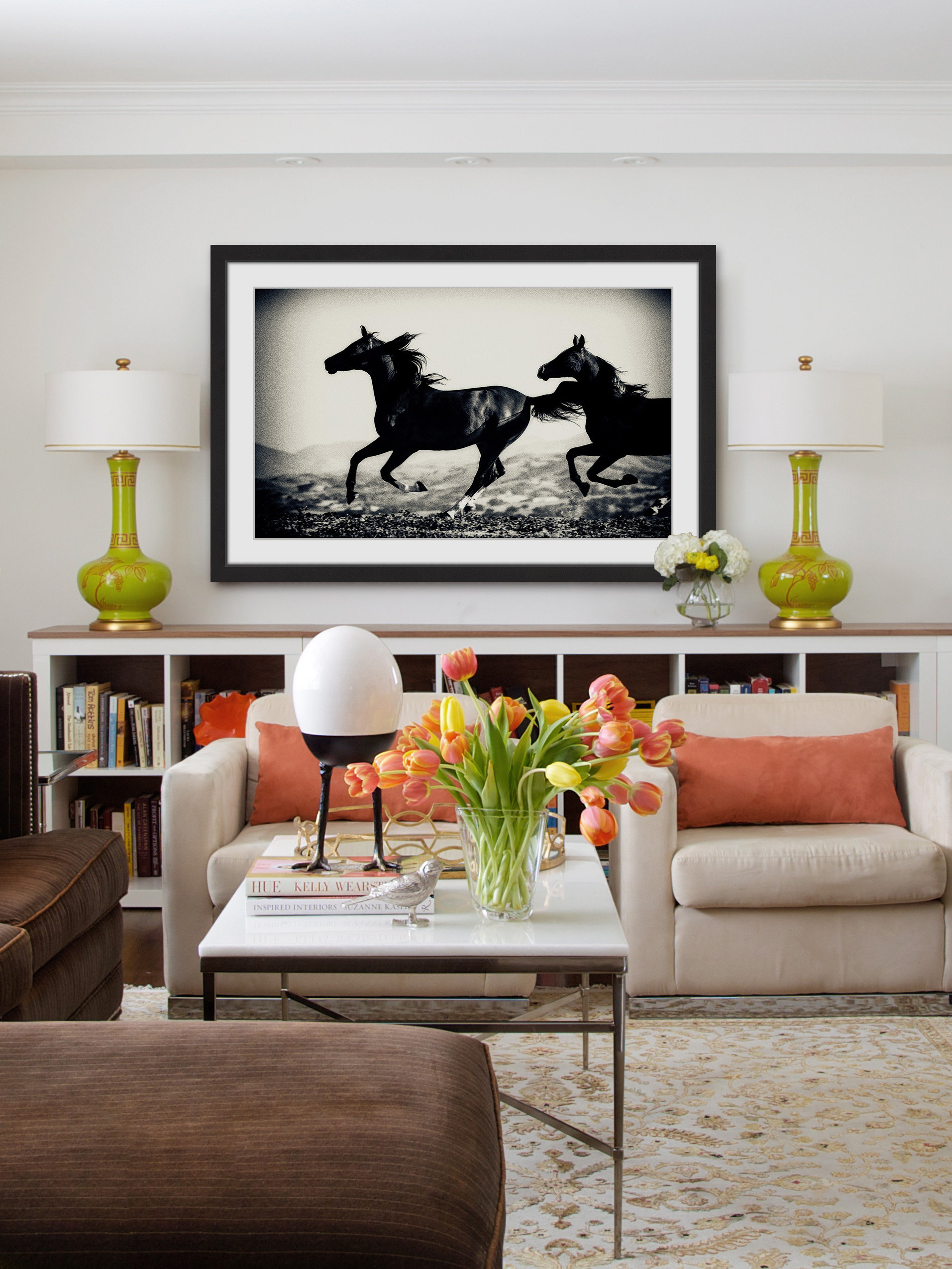 "Galloping Friends" Framed Painting Print, 24x16 - Contemporary ...