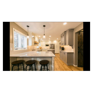 Enlarged Kitchen with Wall Removal - Transitional - Kitchen ...