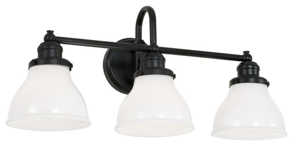 Capital Lighting Baxter 3 Light Vanity 8303MB-128, Matte Black ...