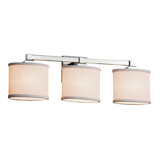 Textile Regency 3-Light Bath Bar - Transitional - Bathroom Vanity ...