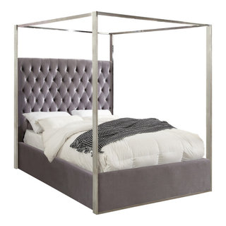 Porter Velvet Bed, King - Contemporary - Canopy Beds - by Meridian ...