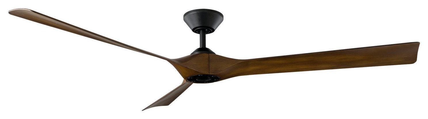 Torque 70" Ceiling Fan in Matte Black/Distressed Koa - Transitional ...