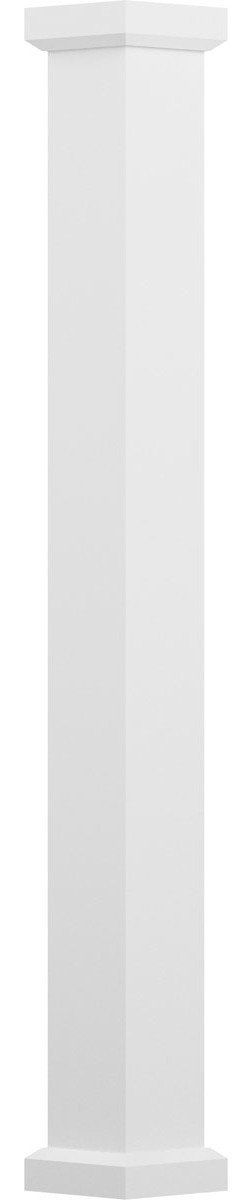6" x 8' Endura-Aluminum Empire Style Column, Square Shaft, Textured ...