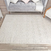 CosmoLiving Chanai Sandstone Geometric Contemporary Area Rug, 2'x8 ...
