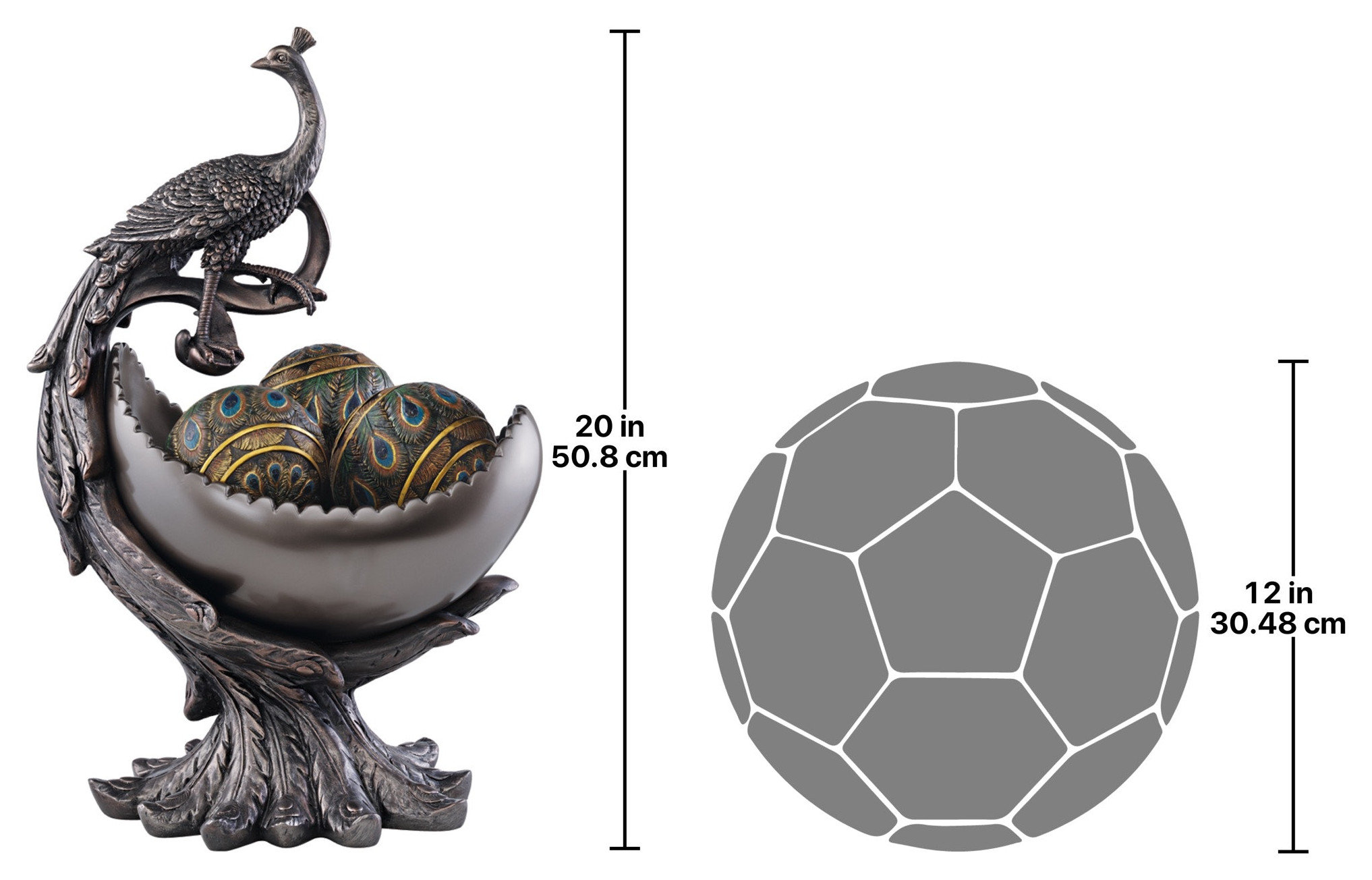 Peacock's Bounty Centerpiece Sculptural Bowl - Traditional - Decorative ...