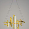 Gold Stainless Steel Geometric LED Light Fixture - Modern - Kitchen ...